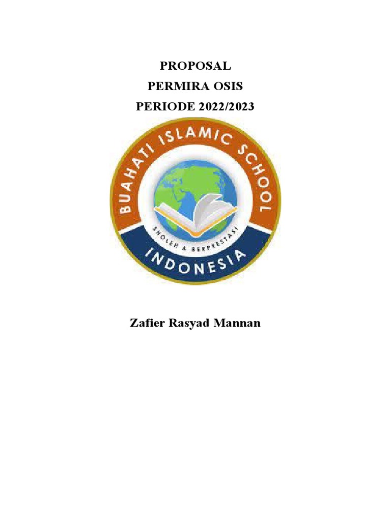 Proposal Osis Zafier Kelas 8B Tahun 2022 | PDF | Karier & Perkembangan