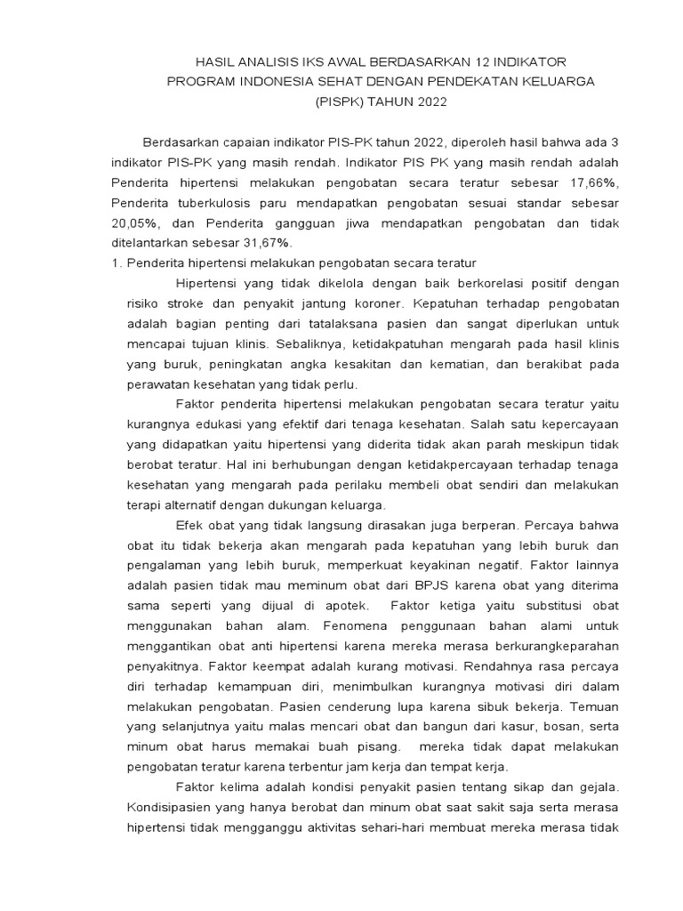 2.5.2.1 ANALISIS IKS AWAL (Edit) | PDF | Pengembangan Diri | Gaya Hidup