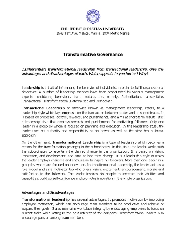 Transformative Governance | PDF