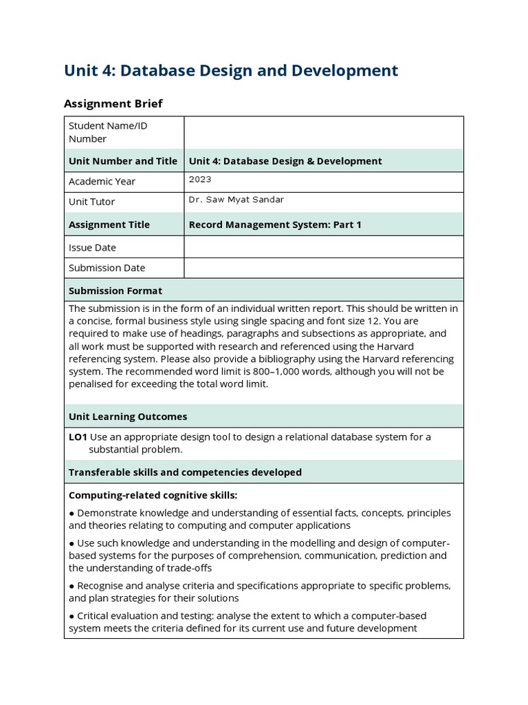 Unit4 Assignment1 2023 NewTemplate | PDF