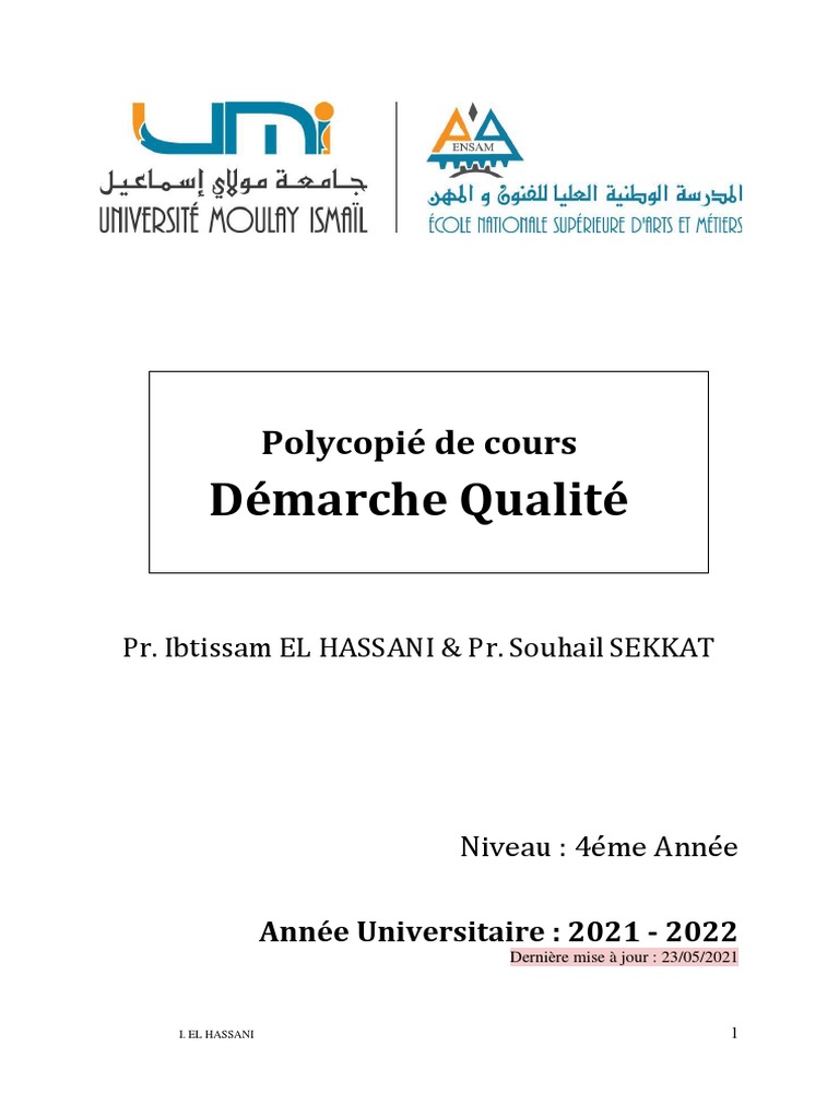 Polycopié Démarche Qualité | PDF