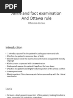 Foot and Ankle Examination Template 21 - 22 | PDF | Foot | Ankle
