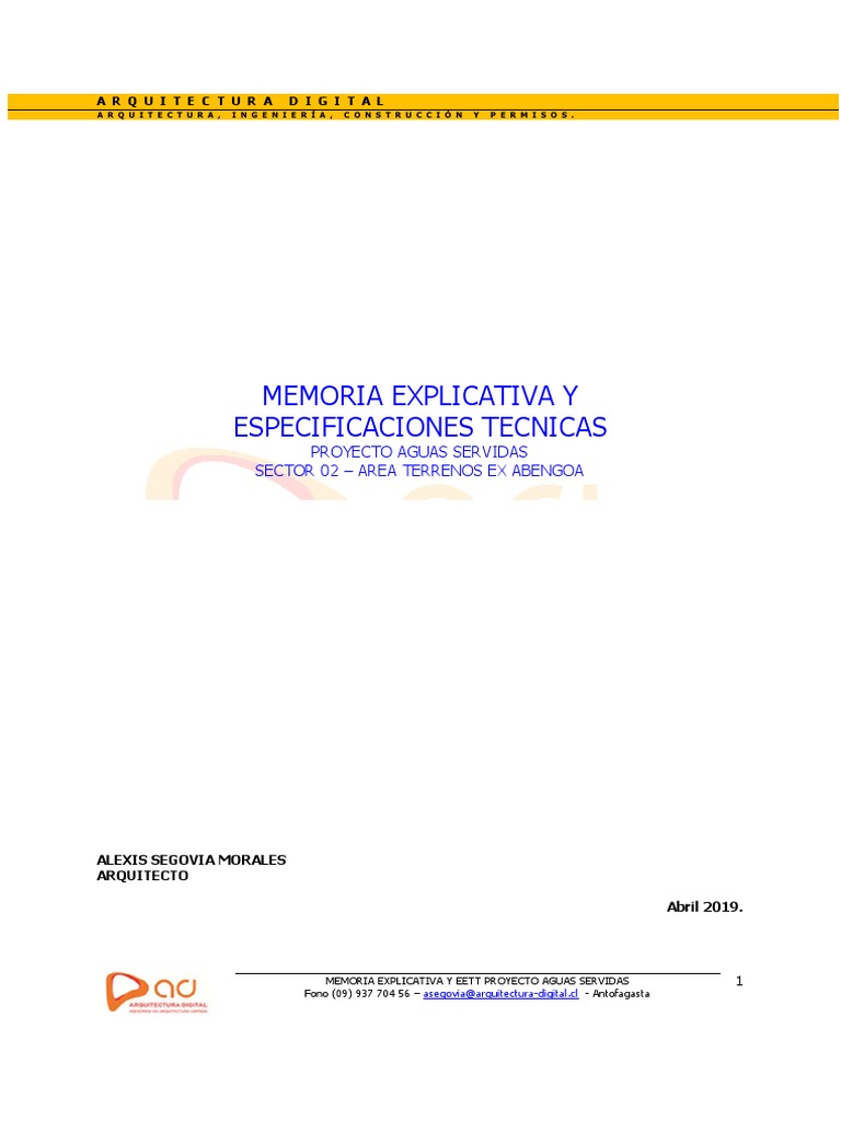 Memoria Tecnica ALC Sector 02 | PDF