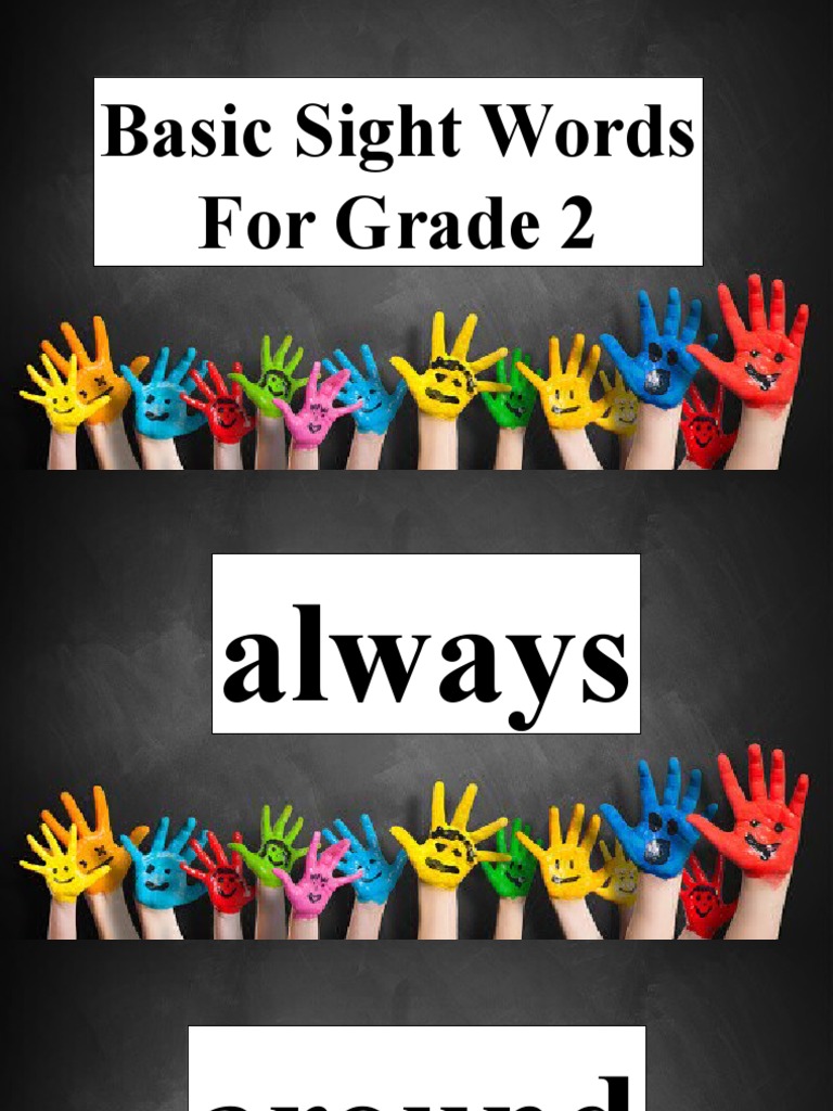 Basic Sight Words For Grade 2 | PDF
