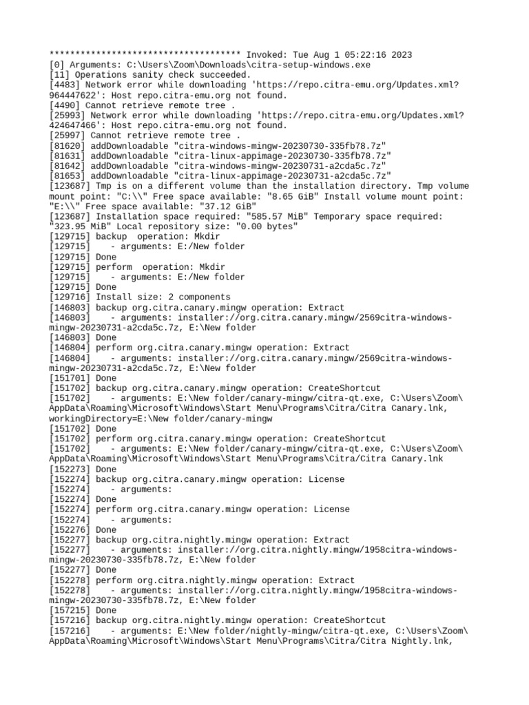 Installation Log | PDF