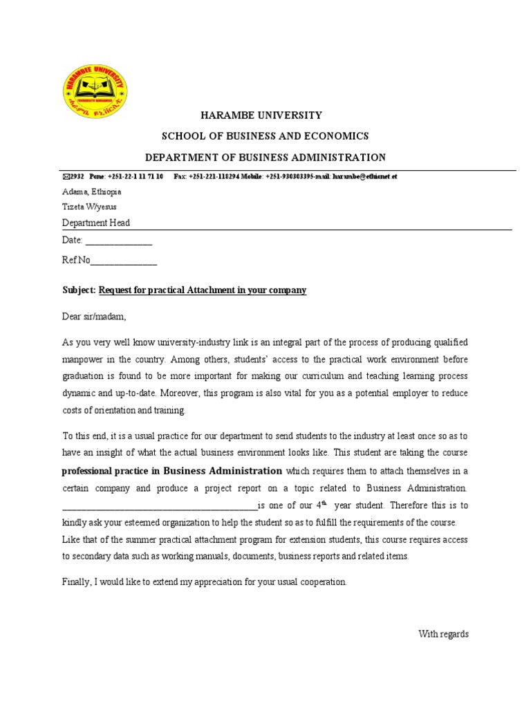 Practical Attachement Form | PDF