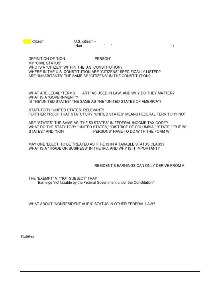 W-8 Attachment: Citizenship, Form #04.219 | PDF | Irs Tax Forms ...