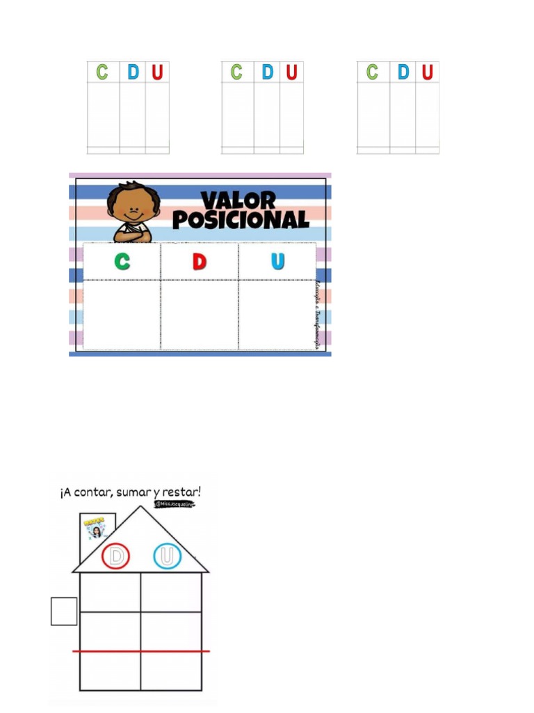 Tablero Valor Posicional U, D, C | PDF