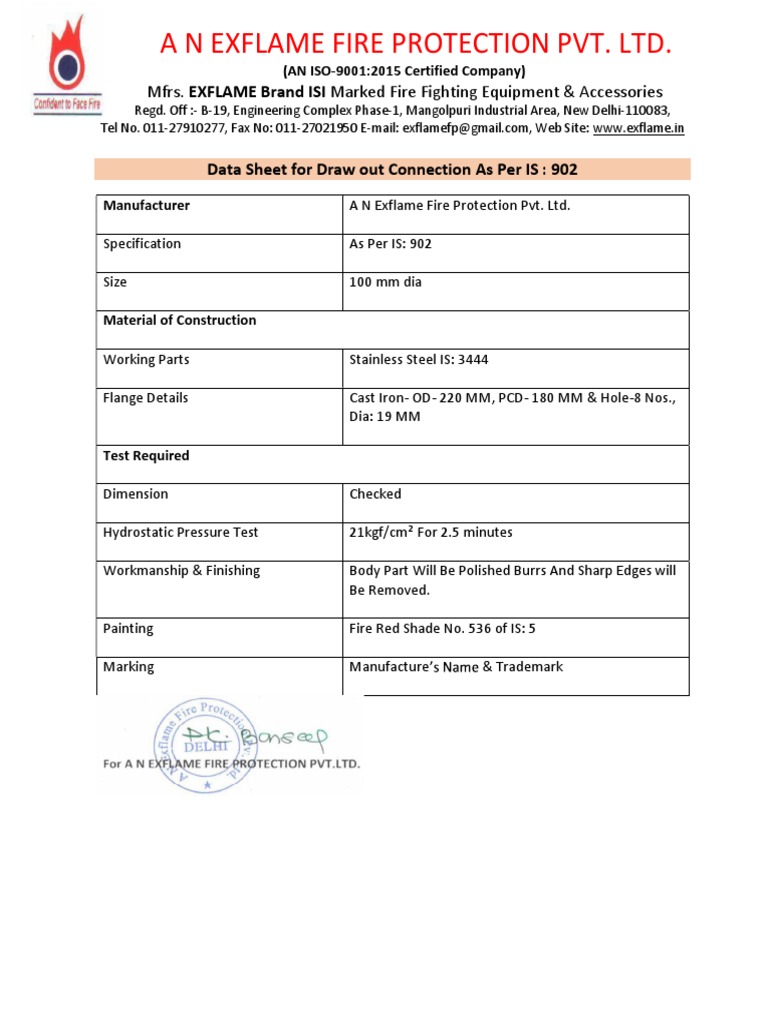 TDS - Draw Out Connection | PDF