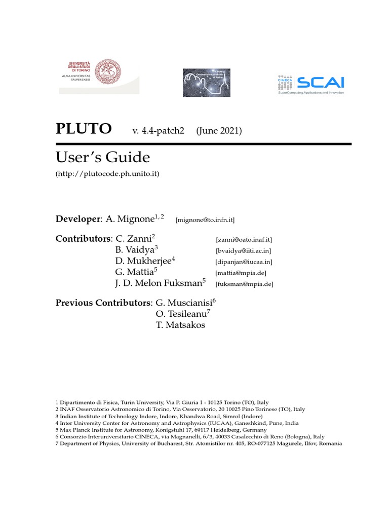 Userguide PLUTO | PDF