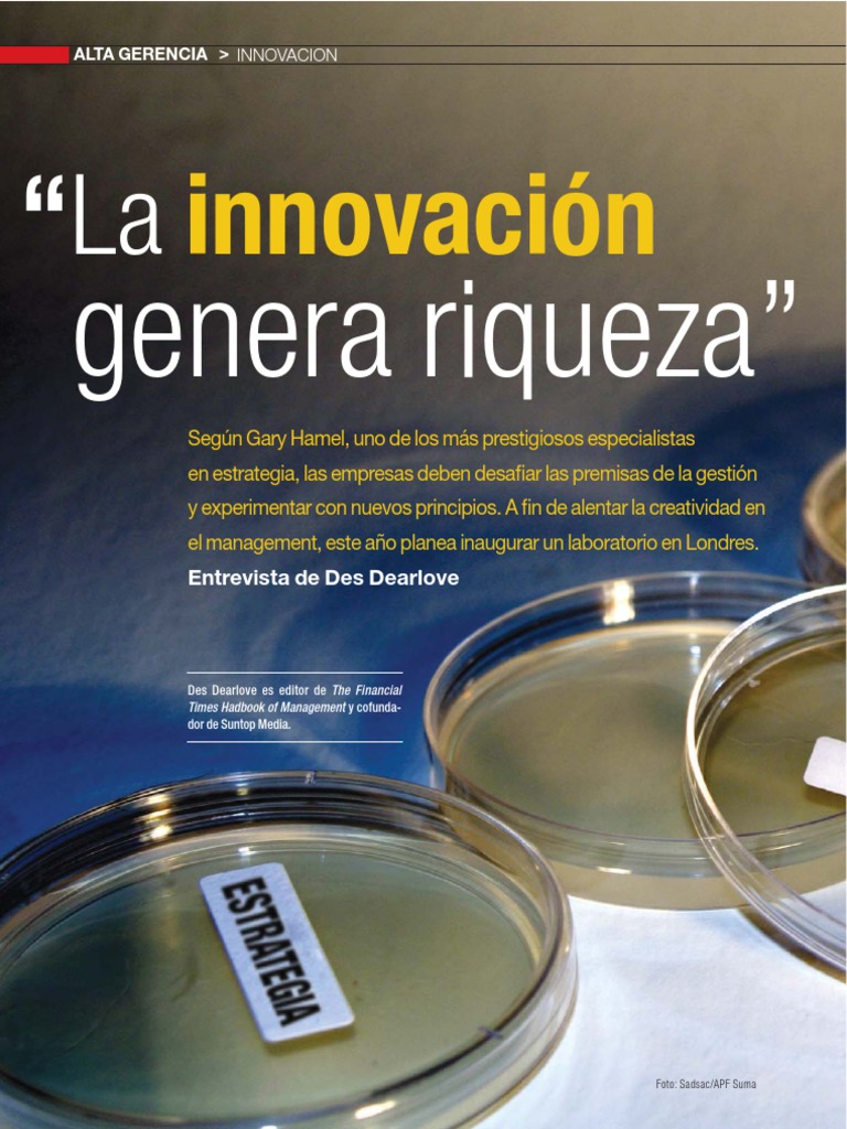 Innovación en gestión: clave para riqueza | PDF