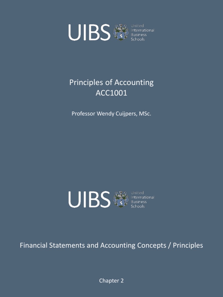 Chapter 2 Financial Statements and Accounting Concepts and Principles | Download Free PDF ...