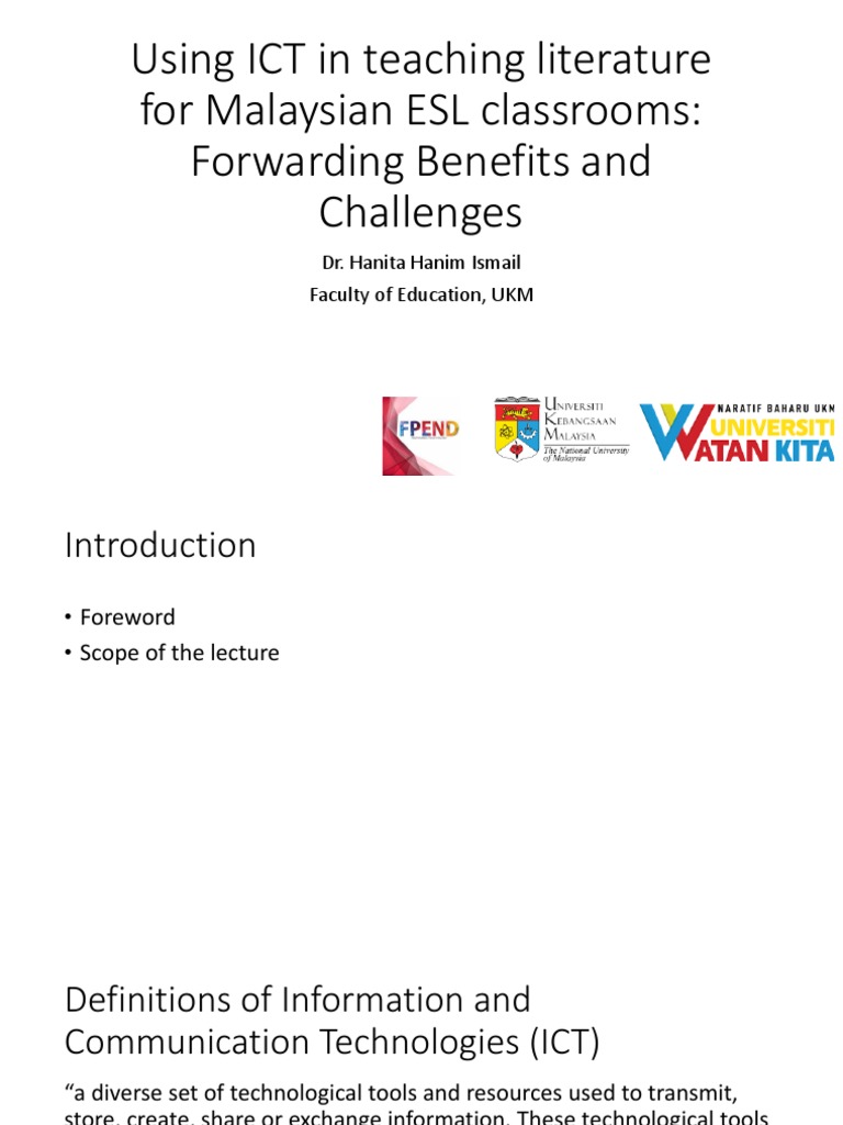 Magistry Indonesia PPT ICT in Teaching Literature | PDF | Educational ...