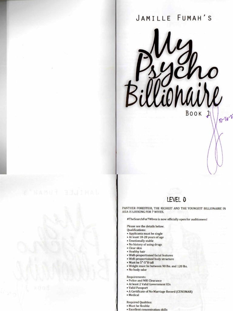 My Psycho Billionaire (Part 1) | PDF
