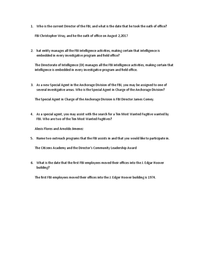 Current FBI Leadership and Structure | PDF