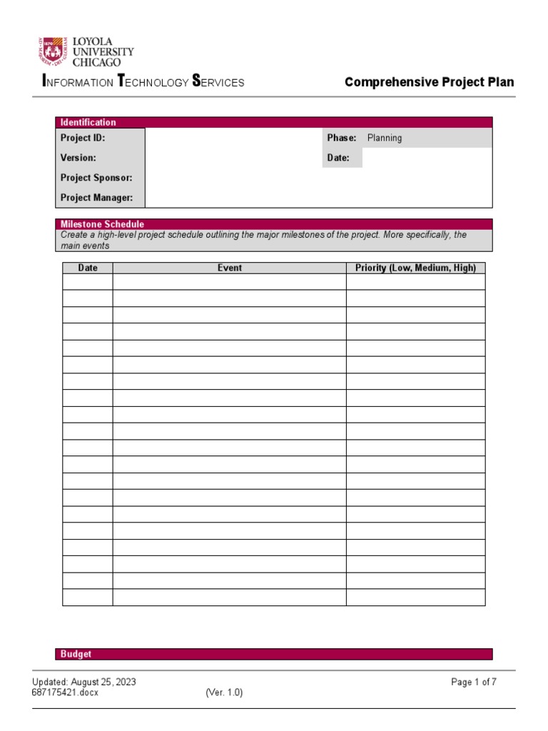 Comprehensive Project | Download Free PDF | Project Management | Business