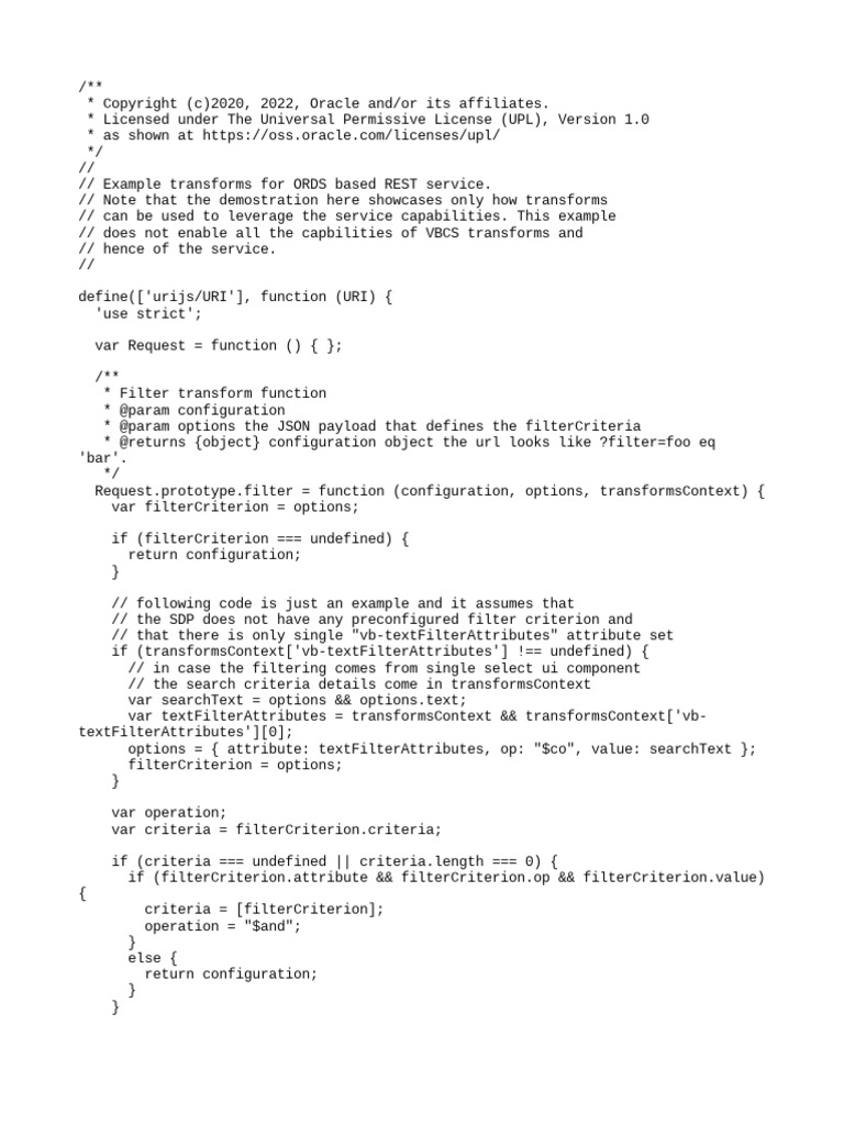 Custom Transform JS | PDF