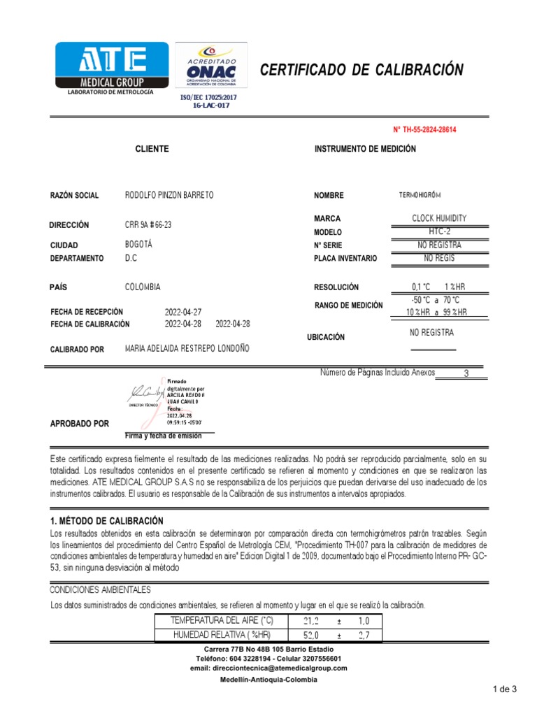 Th-55-2824-28614.calibracion Termohigrometro | PDF