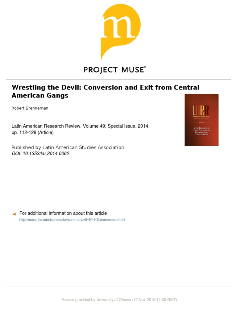 Convertion and Exit From Central American Gangs | PDF | Gang ...