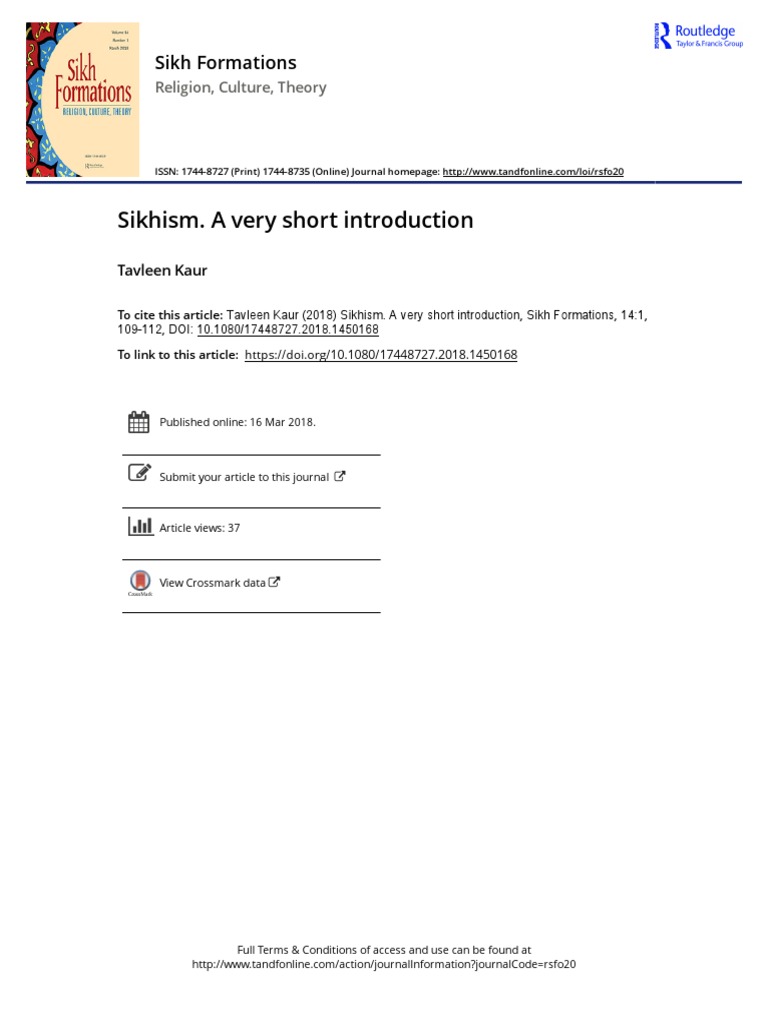 Sikhism Introduction | PDF | Guru Granth Sahib | Indian Religions