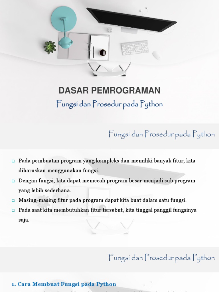 Fungsi Dan Prosedur Pada Python | PDF