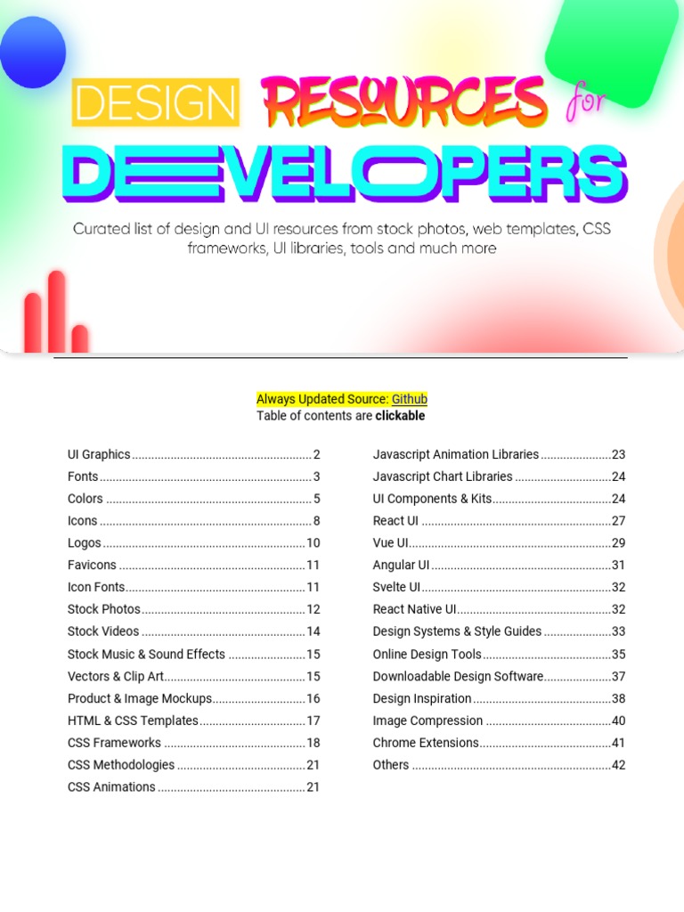 Comprehensive Design Resources Guide For Developers | PDF | Typefaces | Icon (Computing)