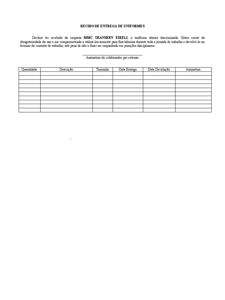 Modelo de Uniforme | PDF