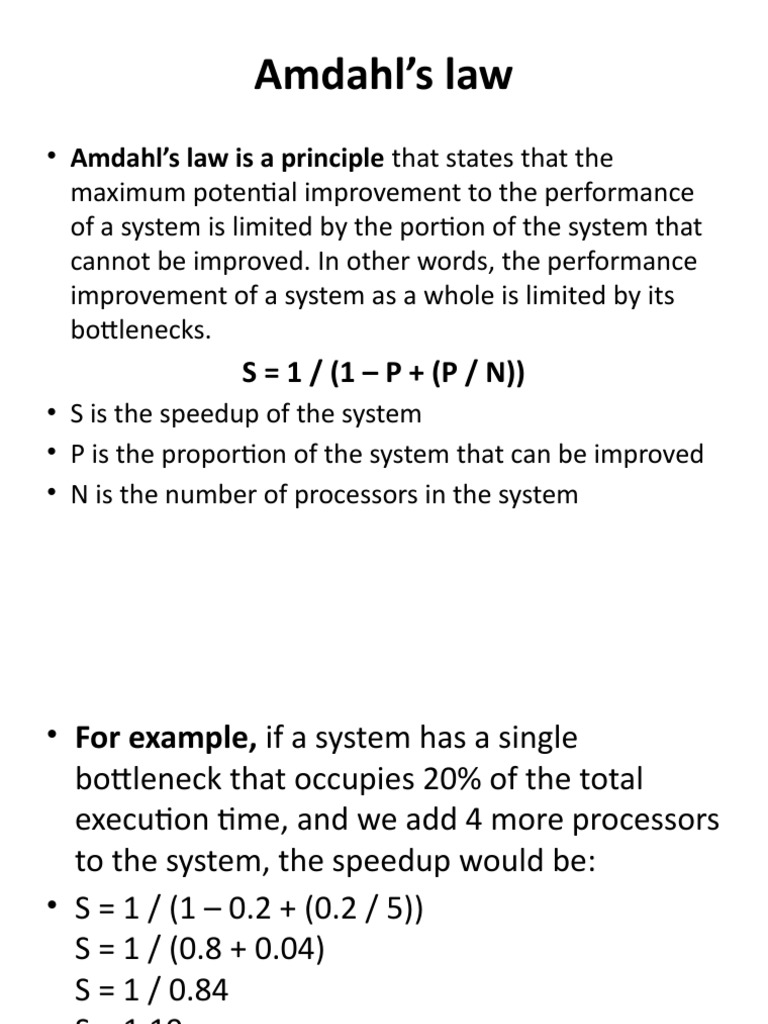 Amdahl's Law | PDF