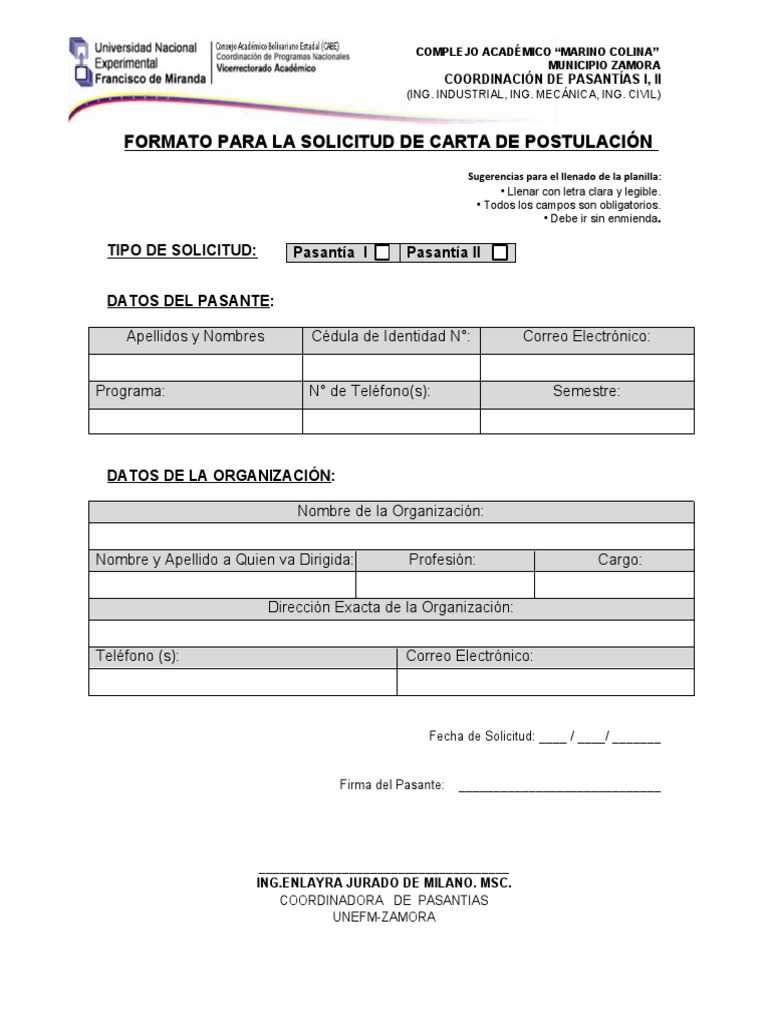 FORMATO Pasantes.UNEFM | PDF