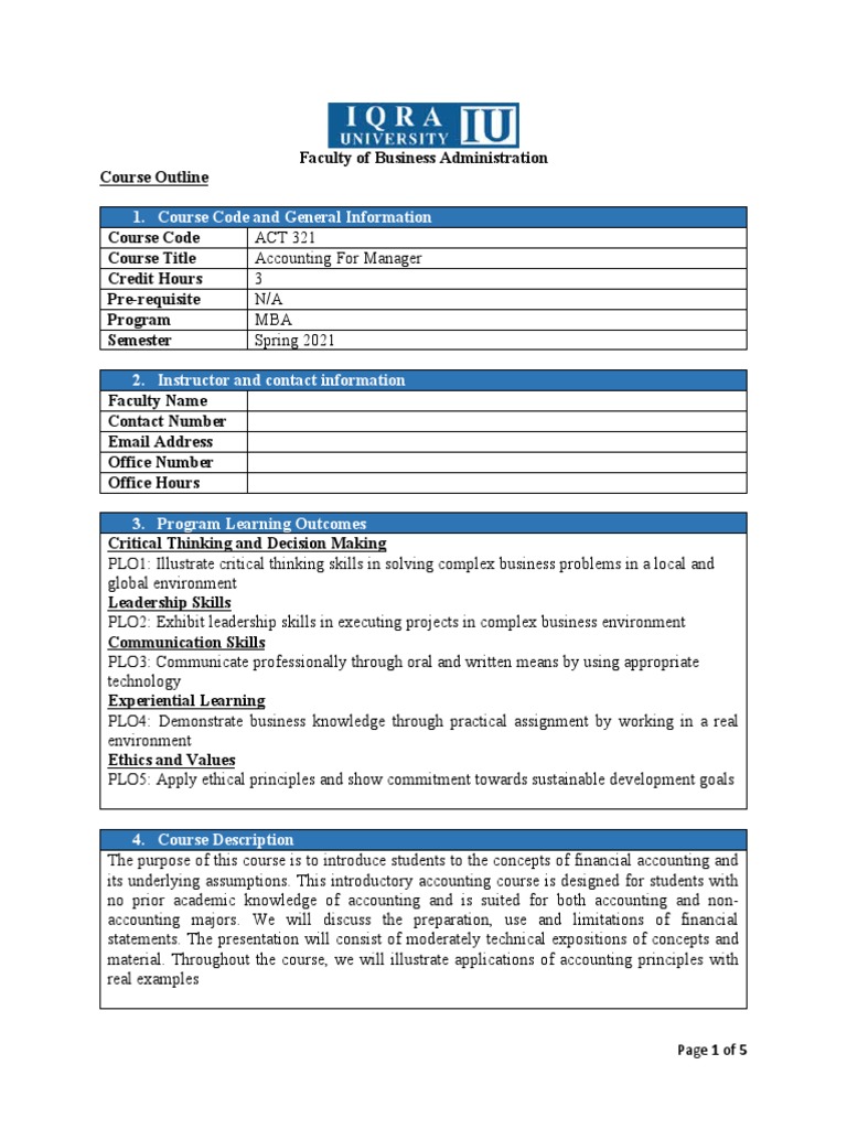 MBA - Accounting For Managers | PDF