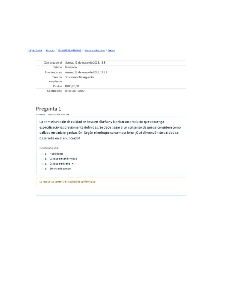 Examen - Gestion de Operaciones | PDF