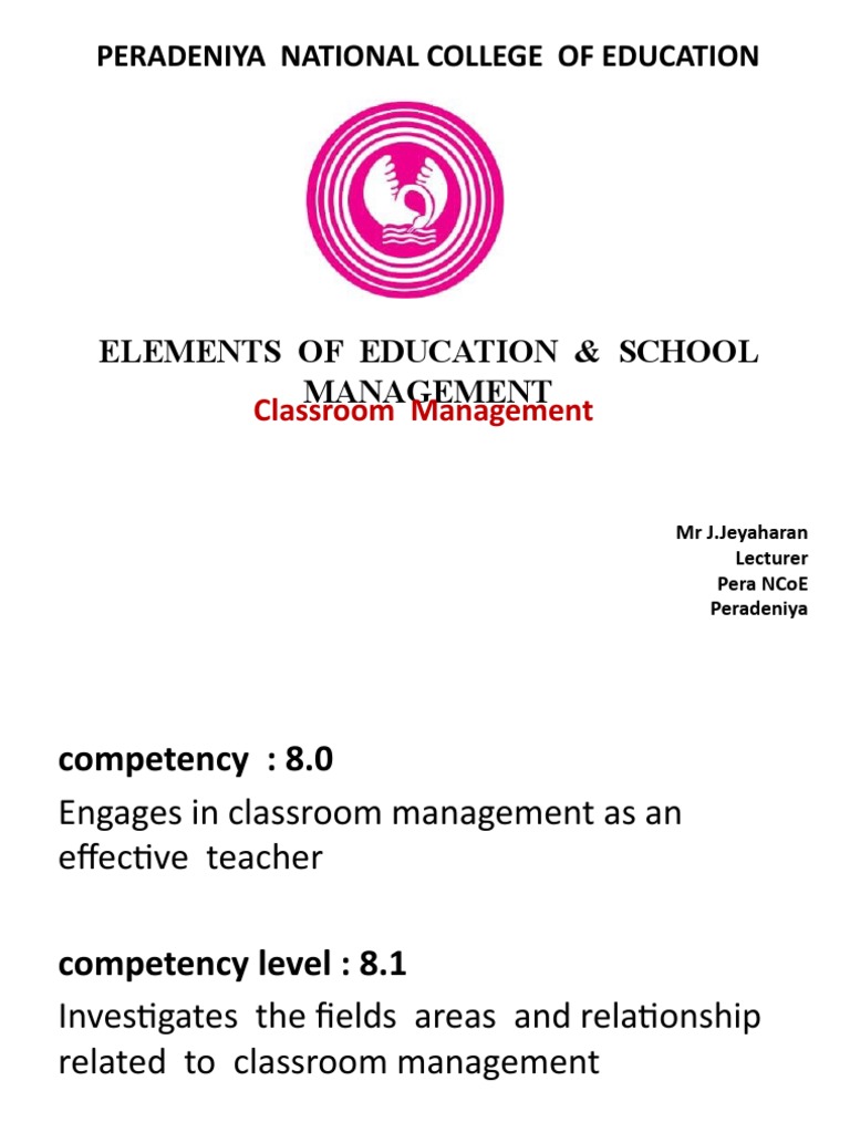 Classroom Management (EoE) | PDF