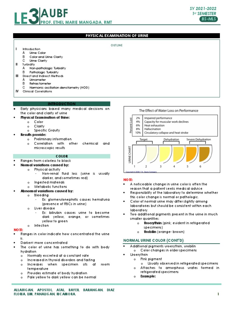 Trans Aubf Lec3 | PDF | Kidney | Red Blood Cell