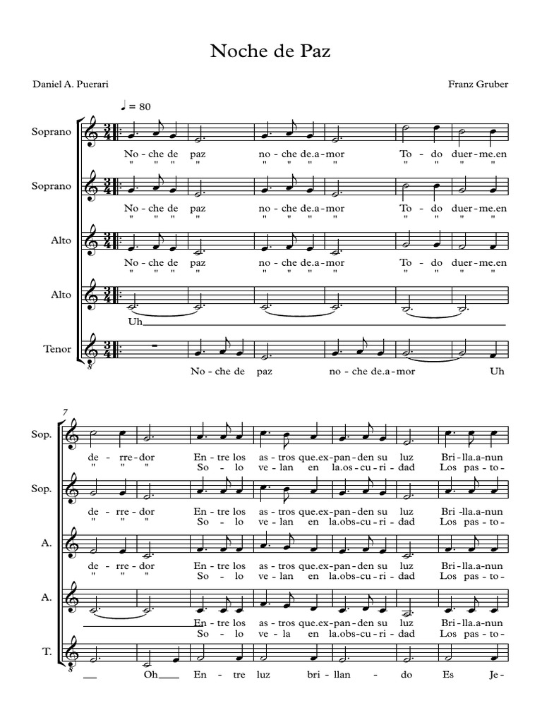 Noche de Paz - Partitura Completa | PDF