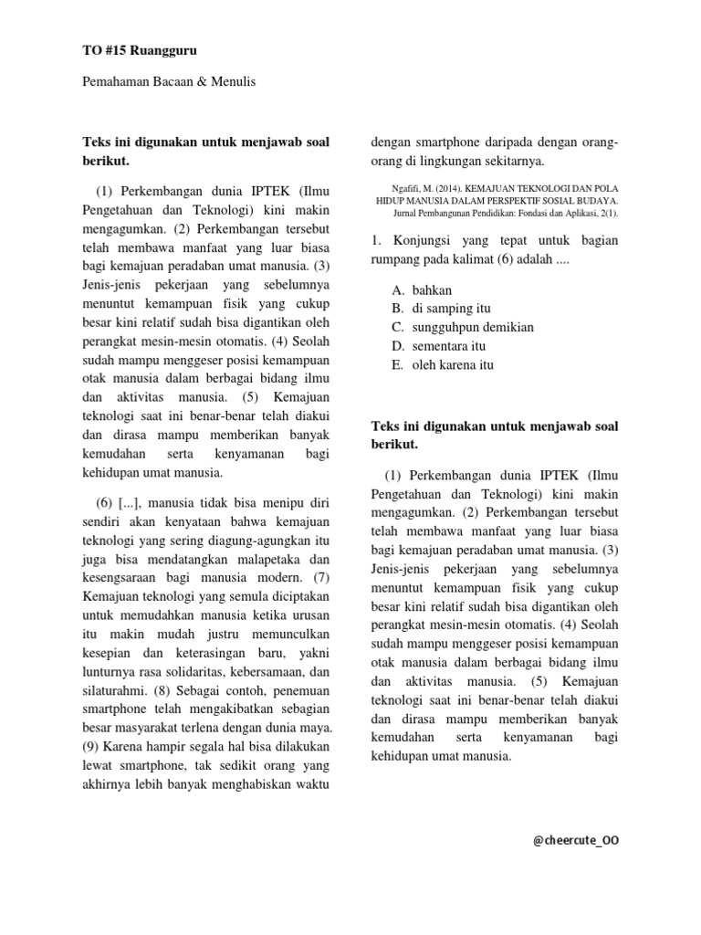 PBM-TO #15 Ruangguru | PDF