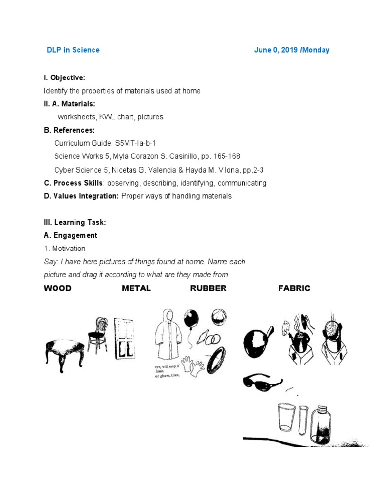 DLP in Science Q1 W1 D1 June 04 | PDF