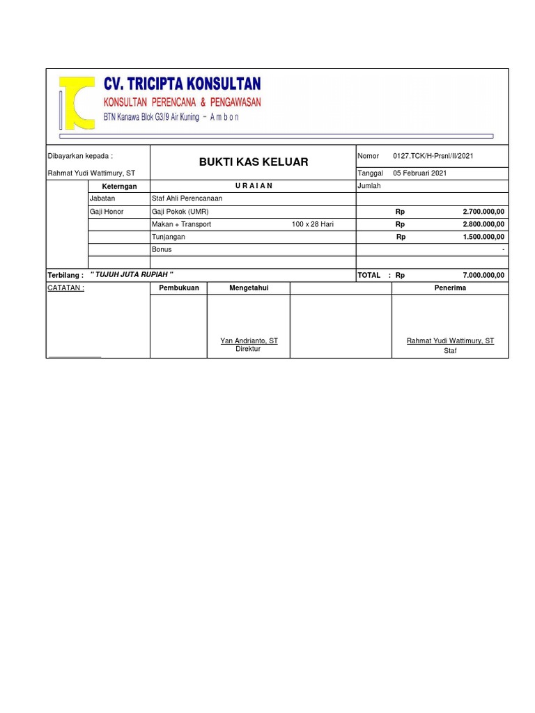 Invoice Gaji | PDF