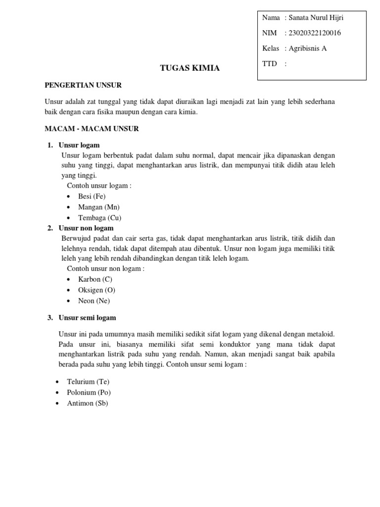 Tugas Kimia Print | PDF
