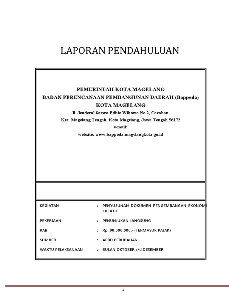 Laporan Pendahuluan | PDF