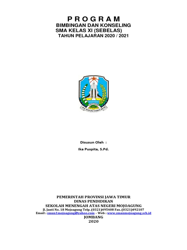 Program BK Sman Mojoagung Sesuai Pop BK Kelas 11 | PDF