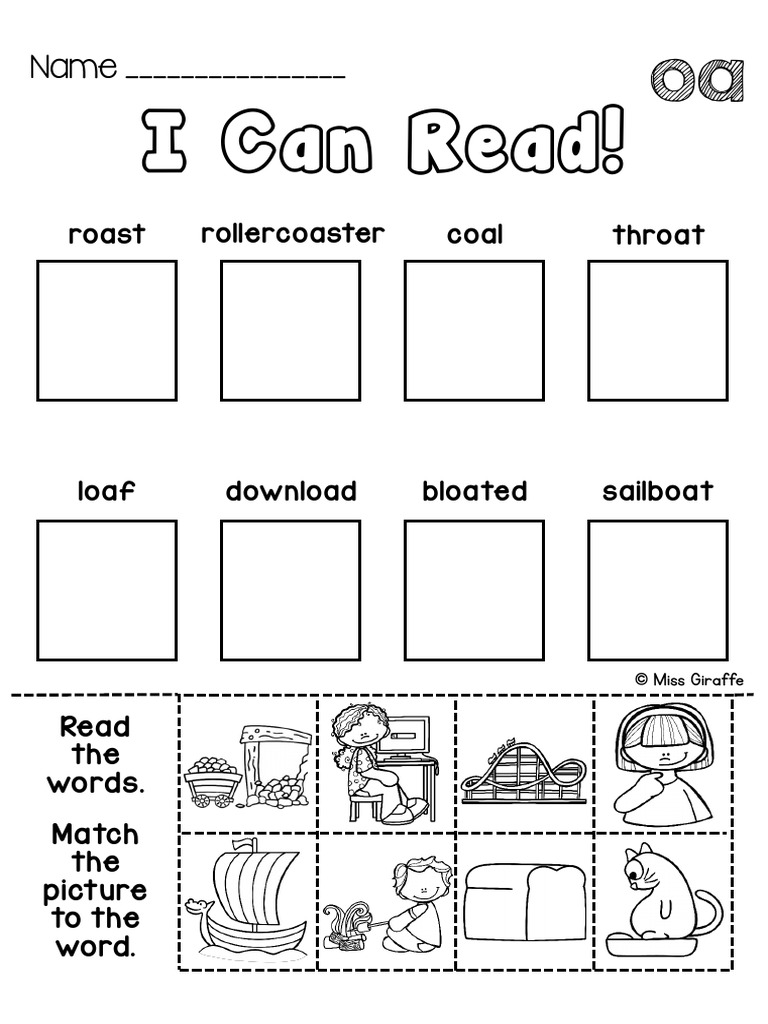 Oa Words Worksheet | PDF