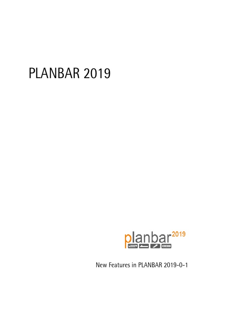 New Features in PLANBAR 2019-0-1 | PDF | Computer File | Precast Concrete