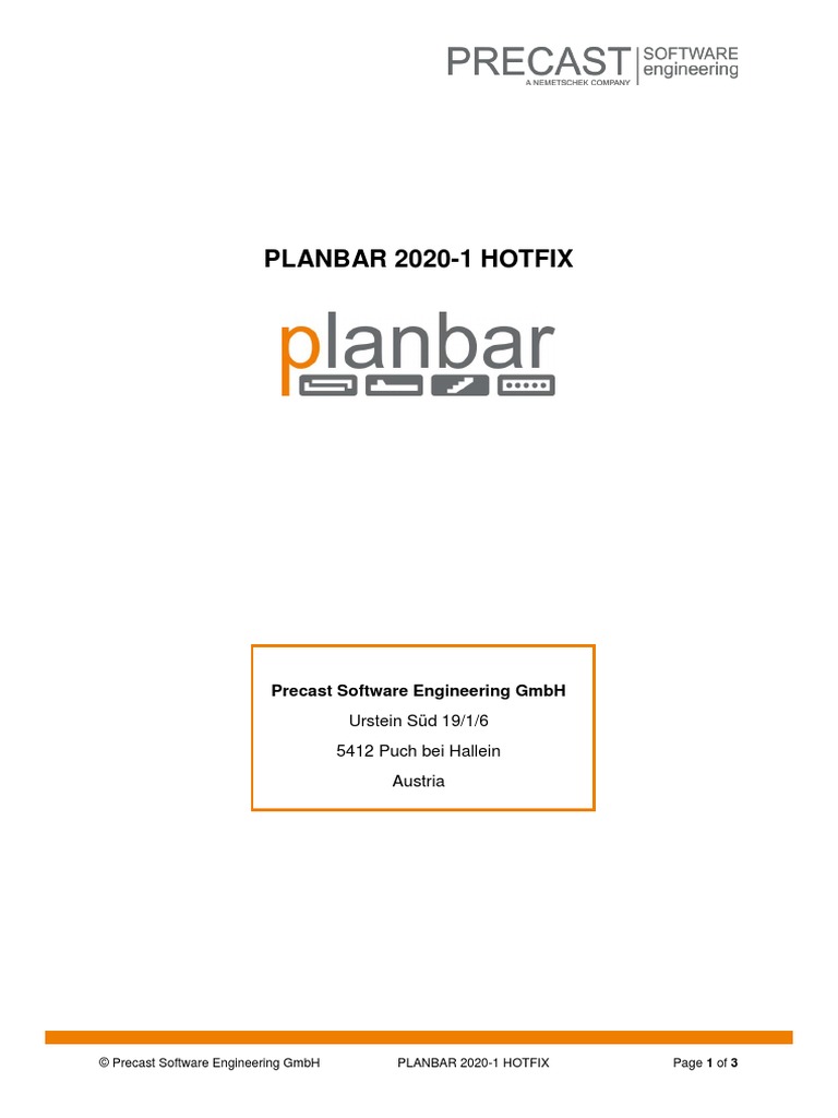 New Features in PLANBAR 2020-1 | PDF