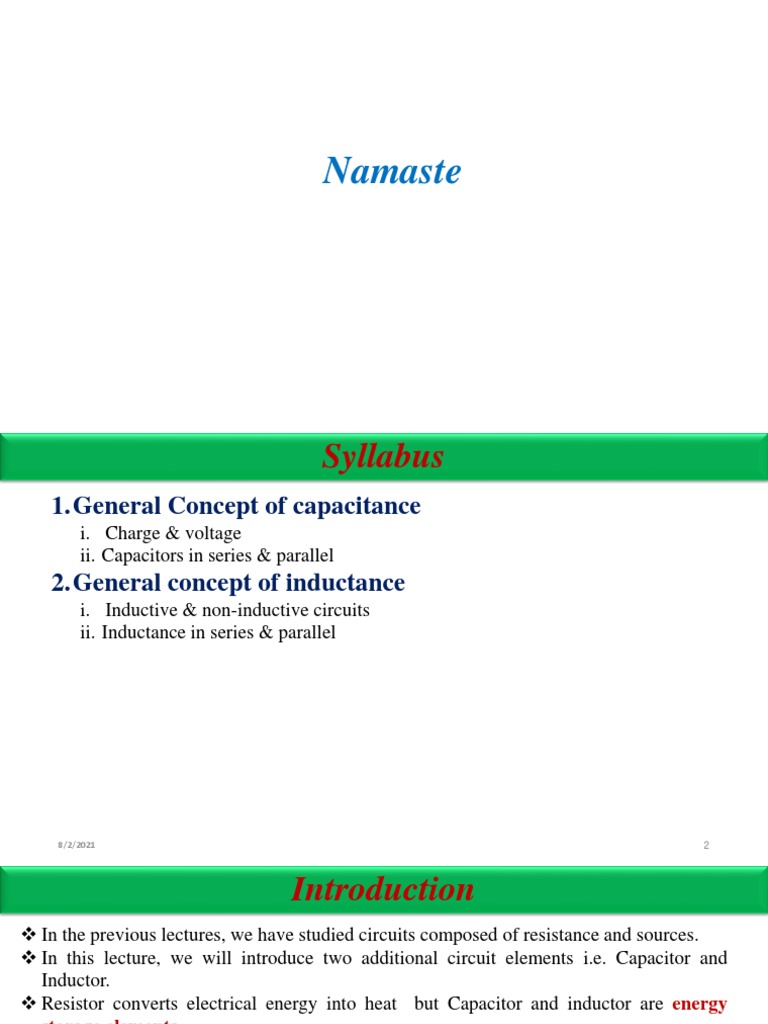 First - class-Chapter-4-Inductance-and-Capacitance-in-ELectrical-Circuits | PDF | Inductor ...