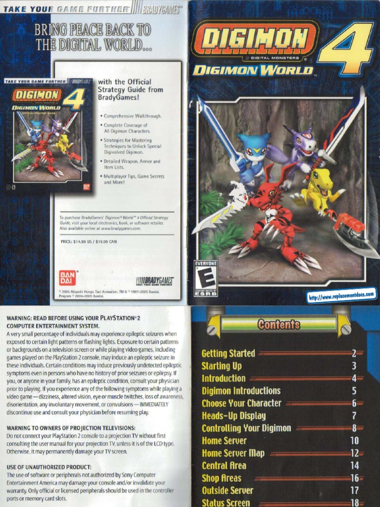 Digimon World 4 - Manual - PS2 | PDF