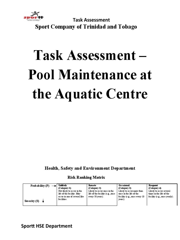 TA - Pool Maintenance at The Aquatic Centre | Download Free PDF ...