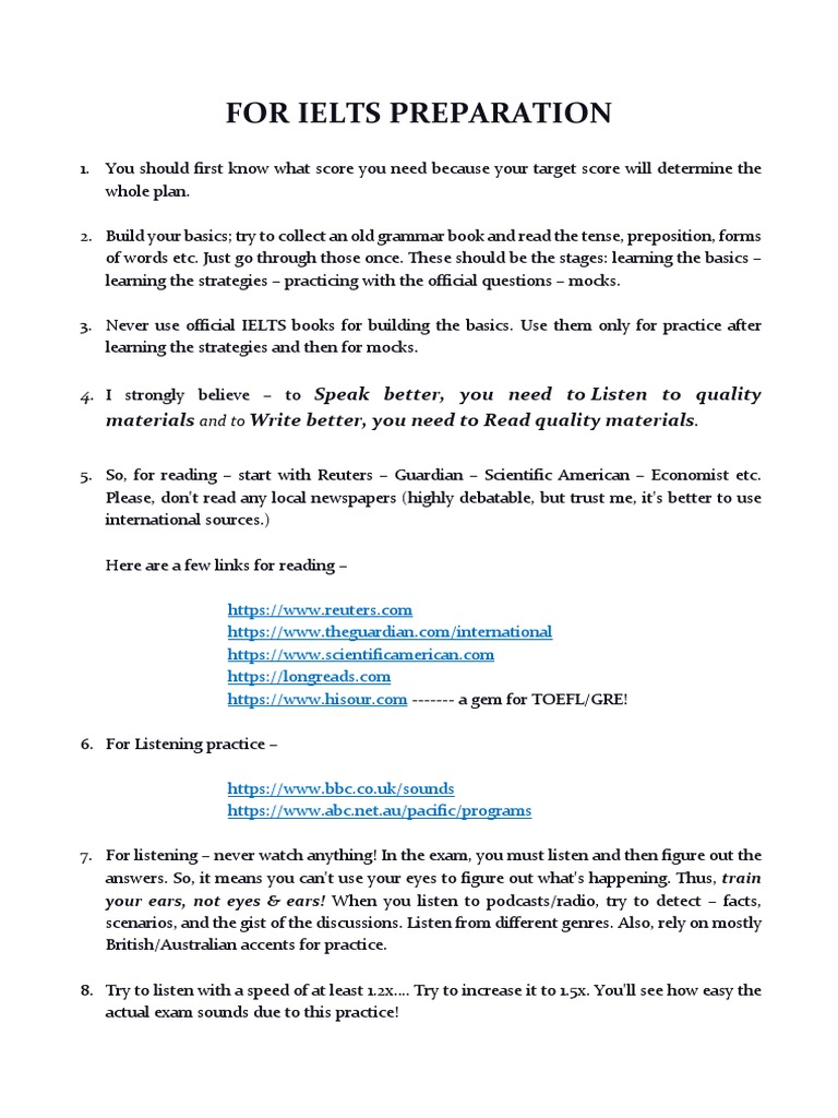 For IELTS preparation | PDF