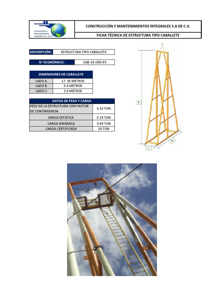 Ficha Tecnica. - CAB-19-CMI-003 | PDF
