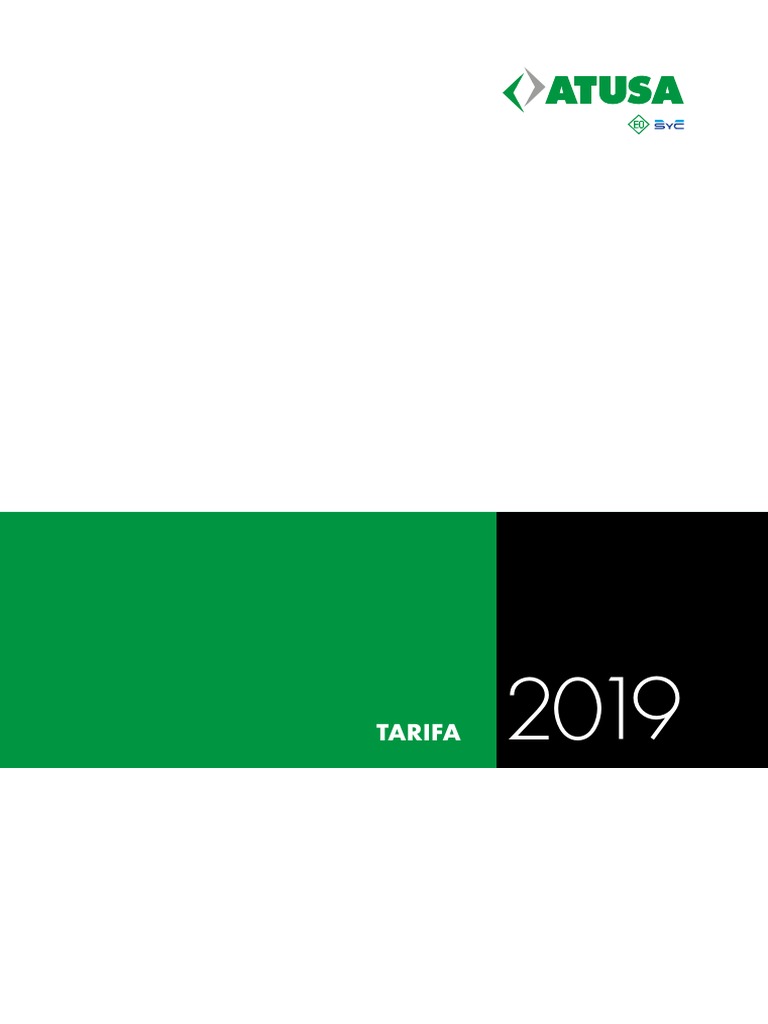ATUSA Tarifa 2019 | PDF