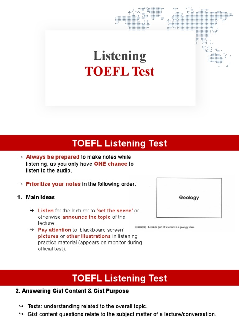 TOEFL Listening Strategies | PDF